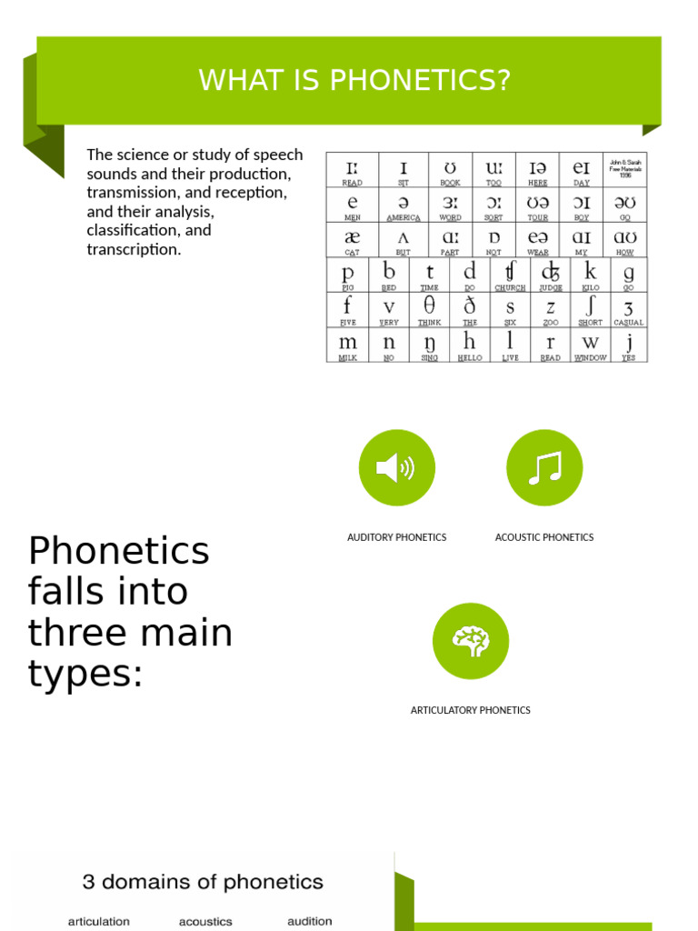 #1 - Phonetics - Phonetics II | PDF