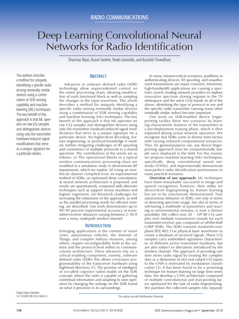 Riyaz Et Al. - 2018 - Deep Learning Convolutional Neural Networks For Radio Identification ...