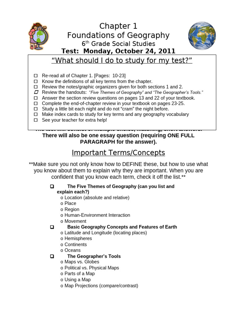 Foundations Ch. 1 Study Guide 2011 | PDF