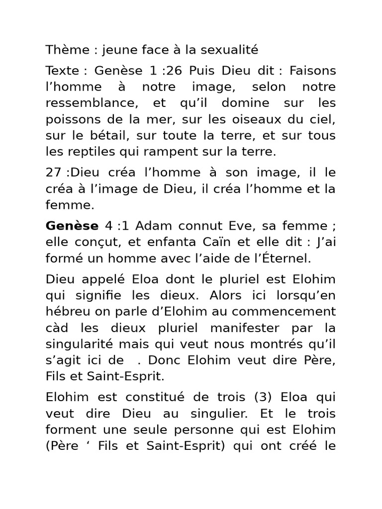 Jeune Face À La Sexualité | PDF