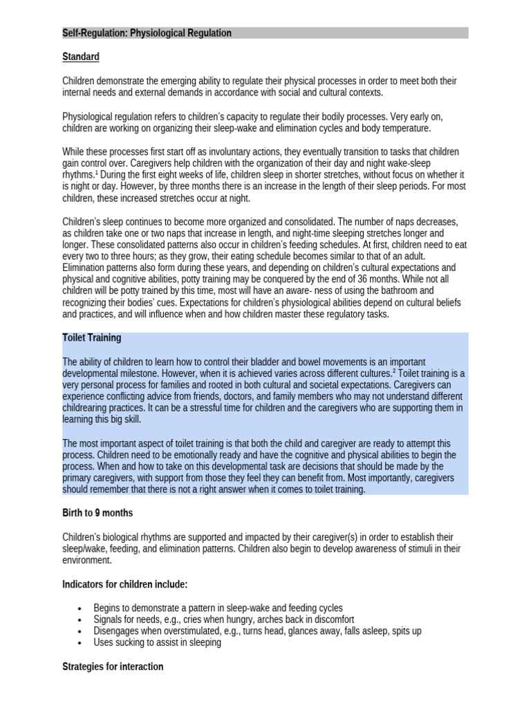 Physiological Regulation | PDF