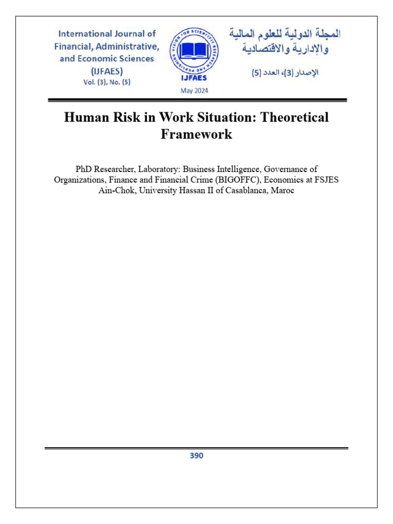 11-IJFAES Vol. 3 No.5-May 2024-Paper10-Dr. Driss | PDF | Risk | Computers