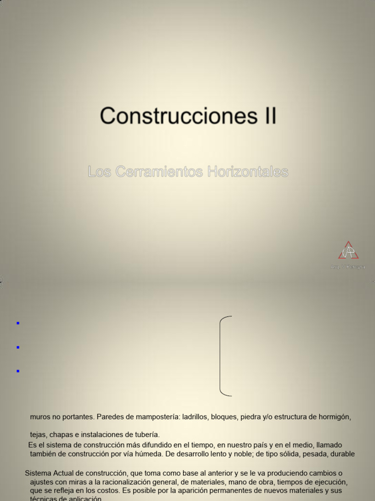 CII - Los Cerramientos Horizontales | PDF