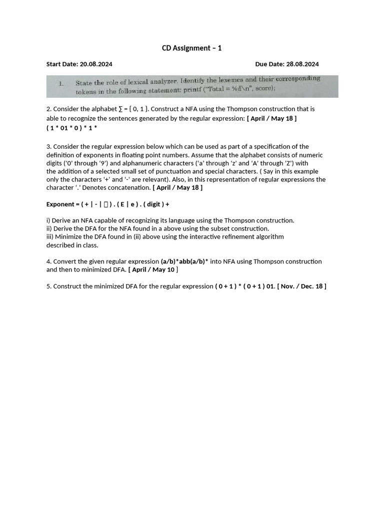 CD-Assignment 1 | PDF