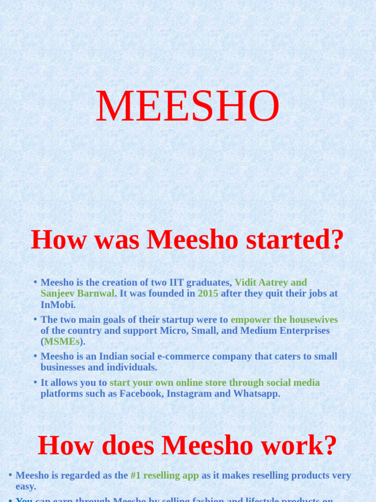MEESHO | PDF