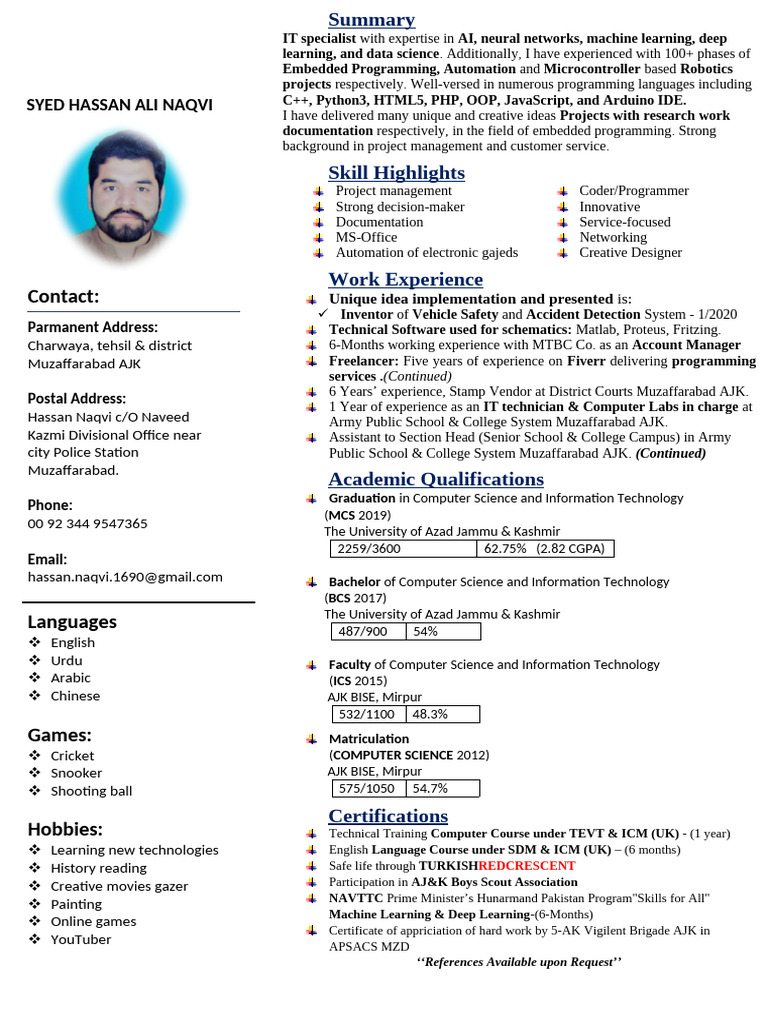 Hassan - CV October PDF | PDF