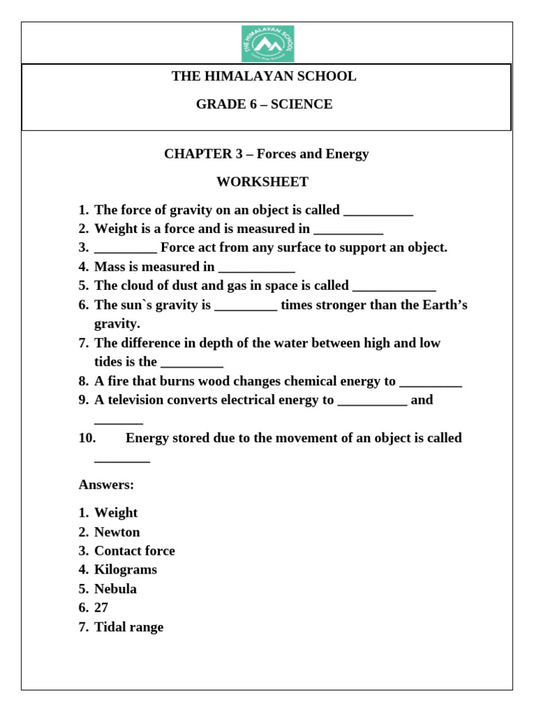 Grade 6 CHP 3 Worksheet 1 | PDF