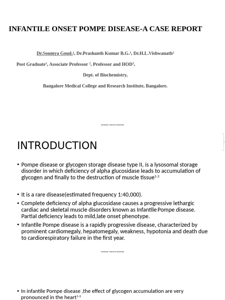 INFANTILE ONSET POMPE DISEASE-A CASE REPORT PPT (Autosaved) - Poster ...