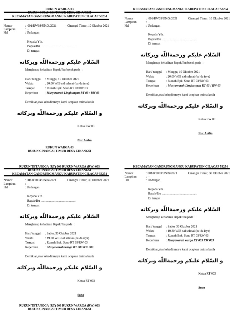 Rukun Warga 03 | PDF