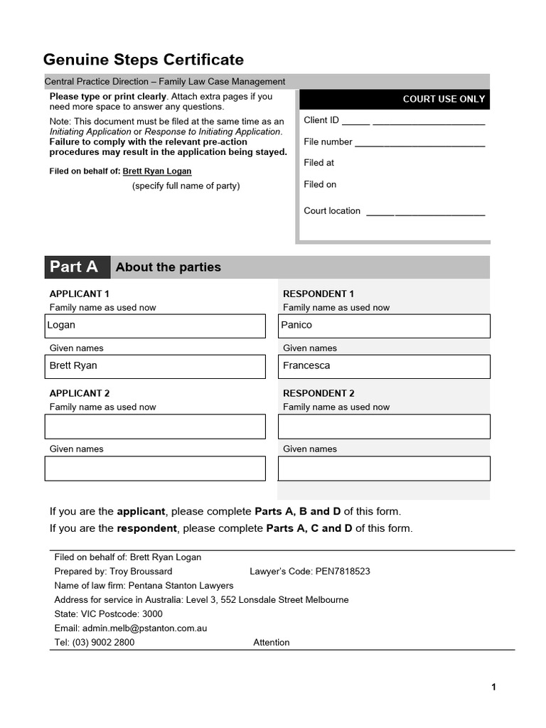 Genuine Steps Certificate | PDF