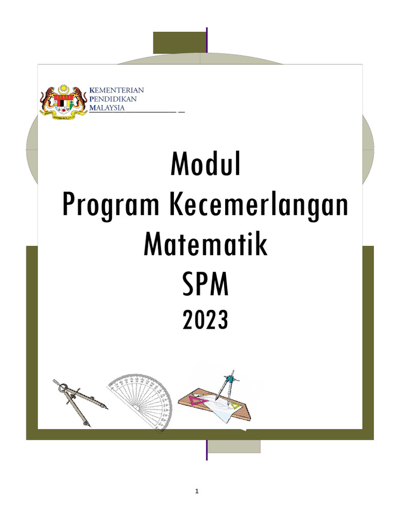 Modul Program Kecemerlangan Matematik 2023 | PDF