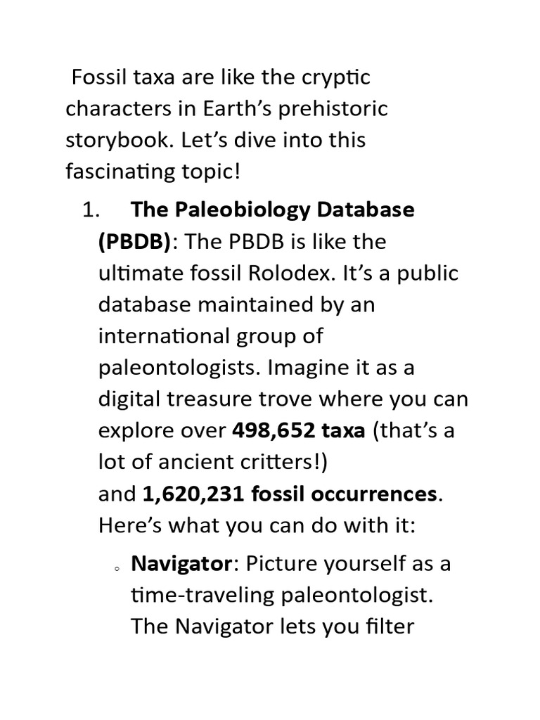 Paleobiology Fossil | PDF