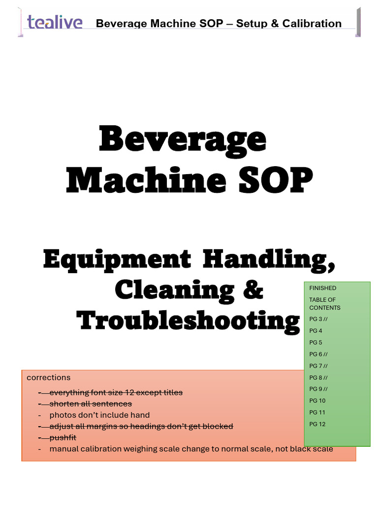 SOP Machine | PDF