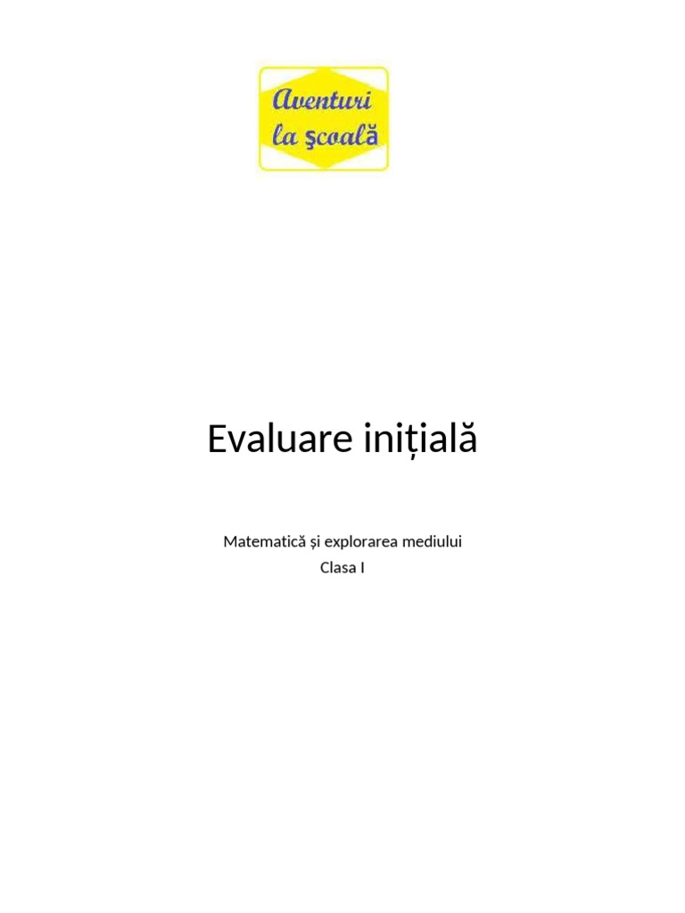 Evaluare Inițială MEM | PDF