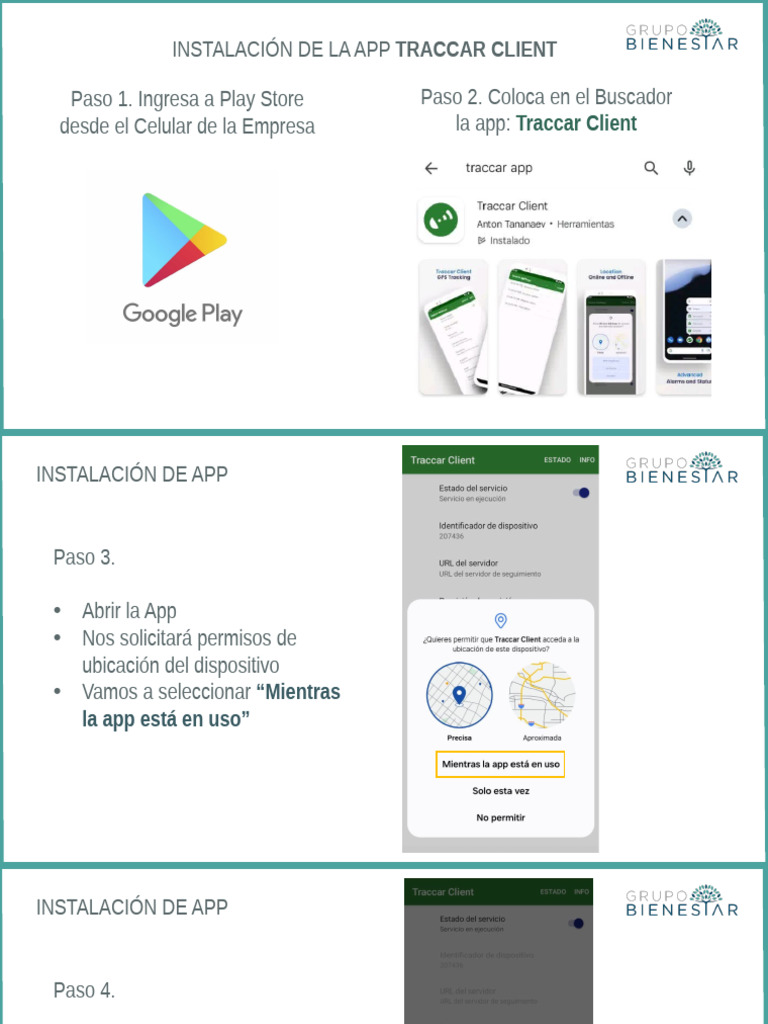 Instalación de La App Traccer Client | PDF