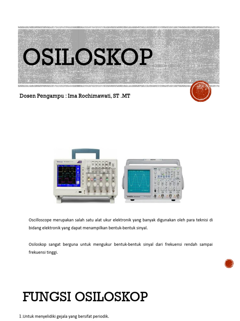 Osciloskop Modul STT Bina Tunggal | PDF | Metode & Bahan Ajar | Teknologi & Rekayasa