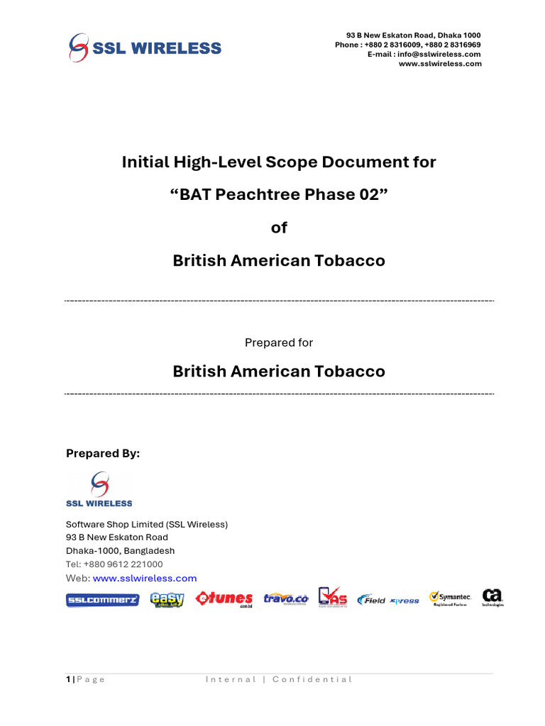 High Level Scope Doc Peachtree Phase 02 v3 | PDF