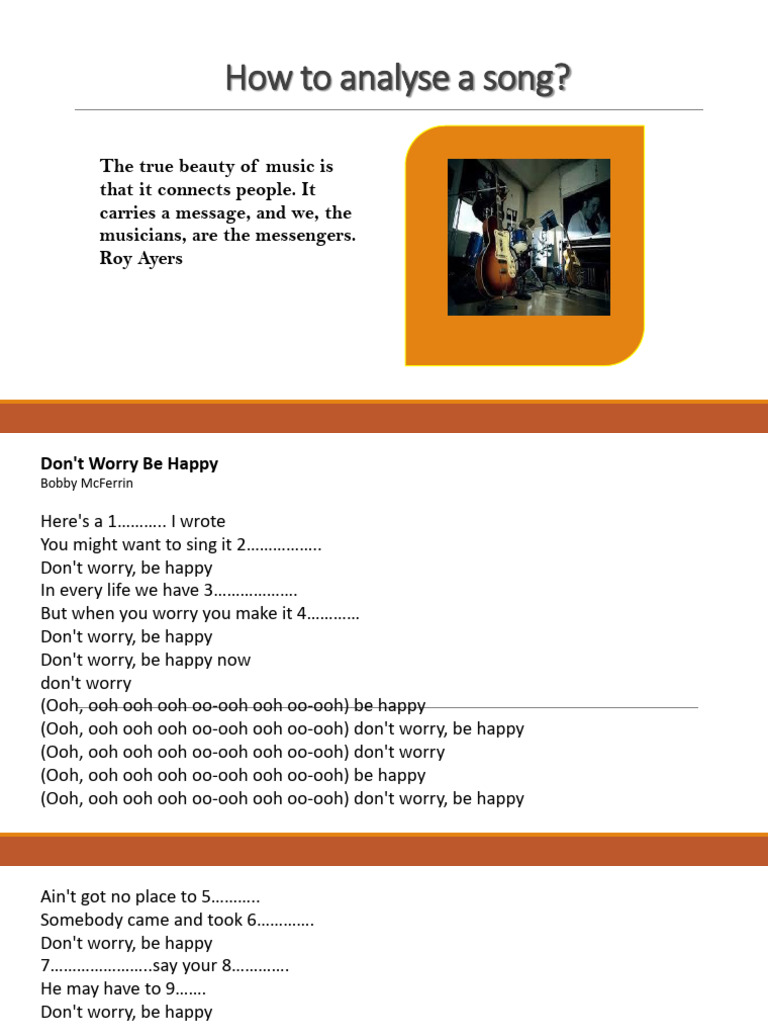 How To Analyse A Song For Xii | PDF