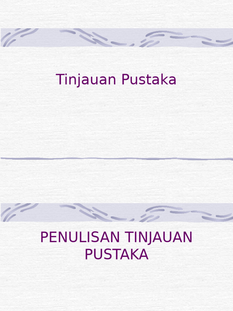 Tinjauan Pustaka Dan Penulisan DP (K6) | PDF