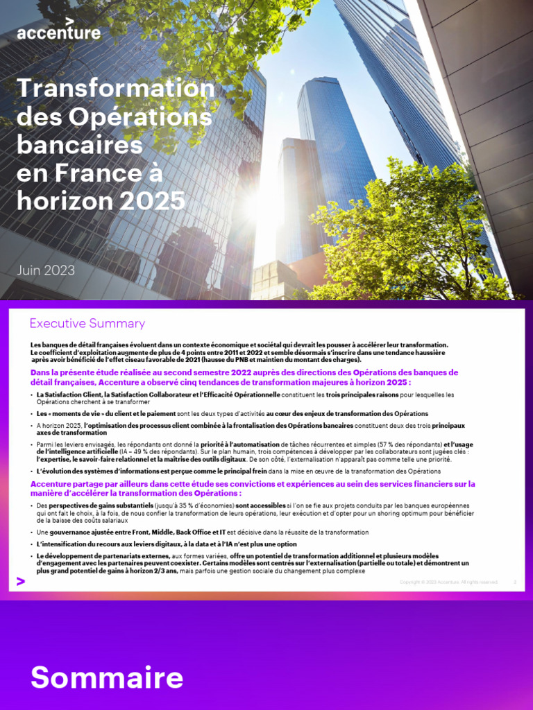 Accenture Etude de Marche Transformation Des Operations Bancaires | PDF