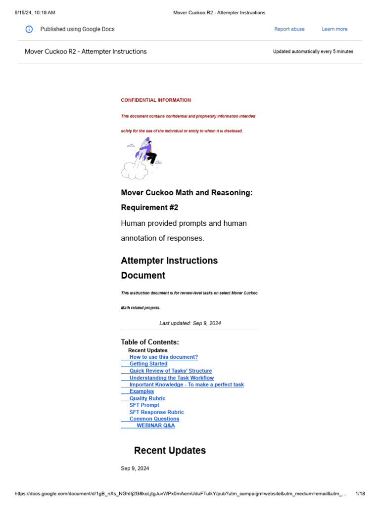 Mover Cuckoo R2 - Attempter Instructions | PDF