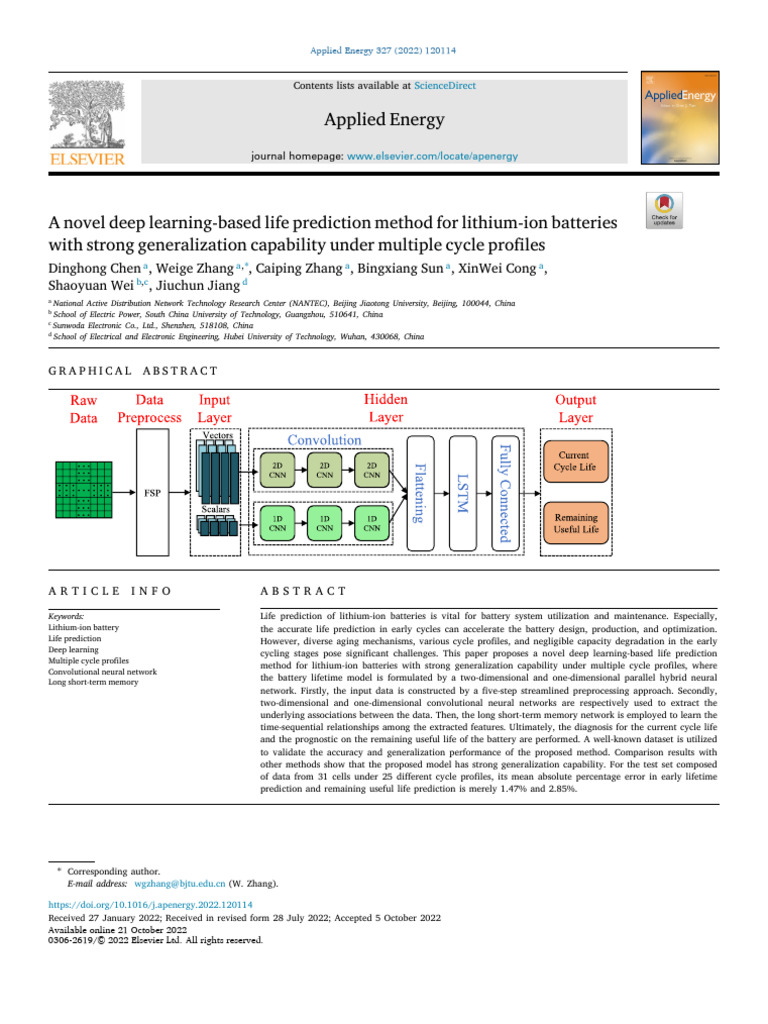A Novel Deep Learning Based Life Prediction Method For Lithium Ion