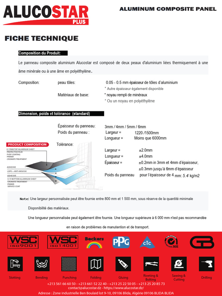 Fiche Technique | PDF