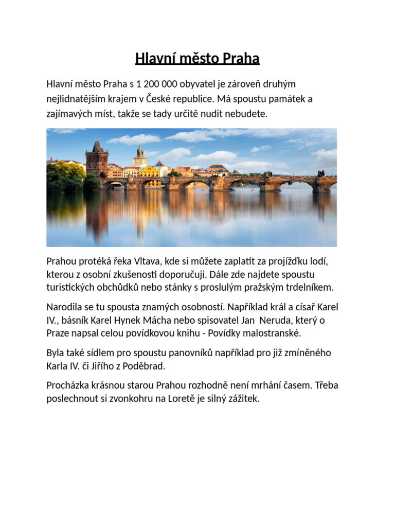 Hlavní Mesto Praha | PDF