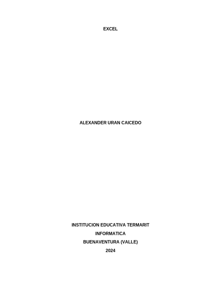 Alexander Excel | PDF