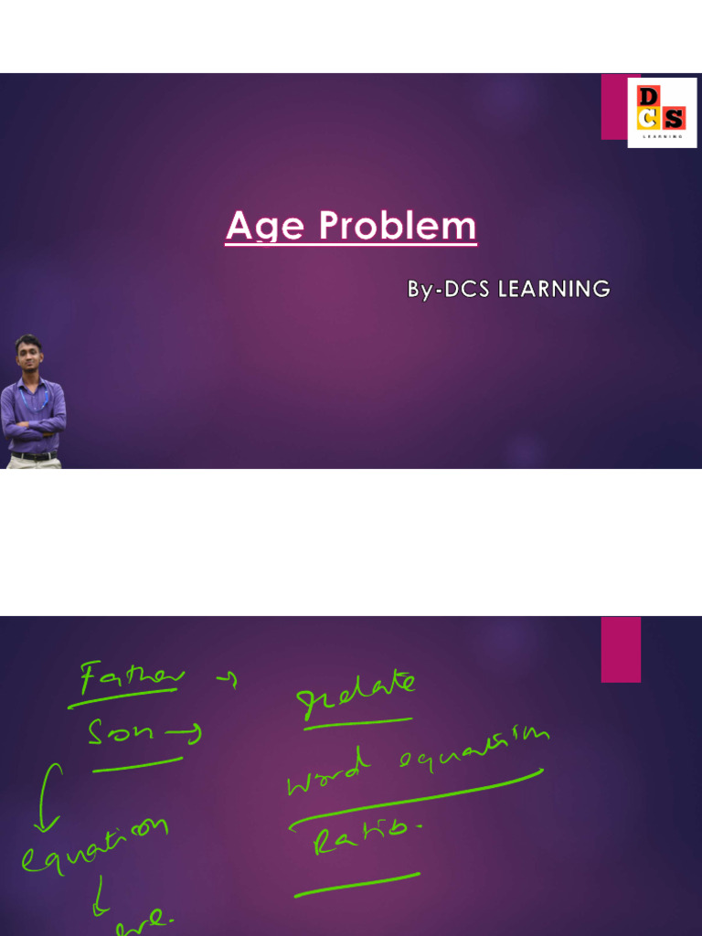 AGE PROBLEM CLASS 01 | PDF