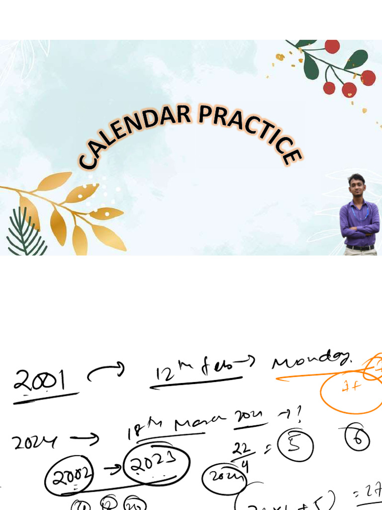 Calendar Practice Full PDF | PDF