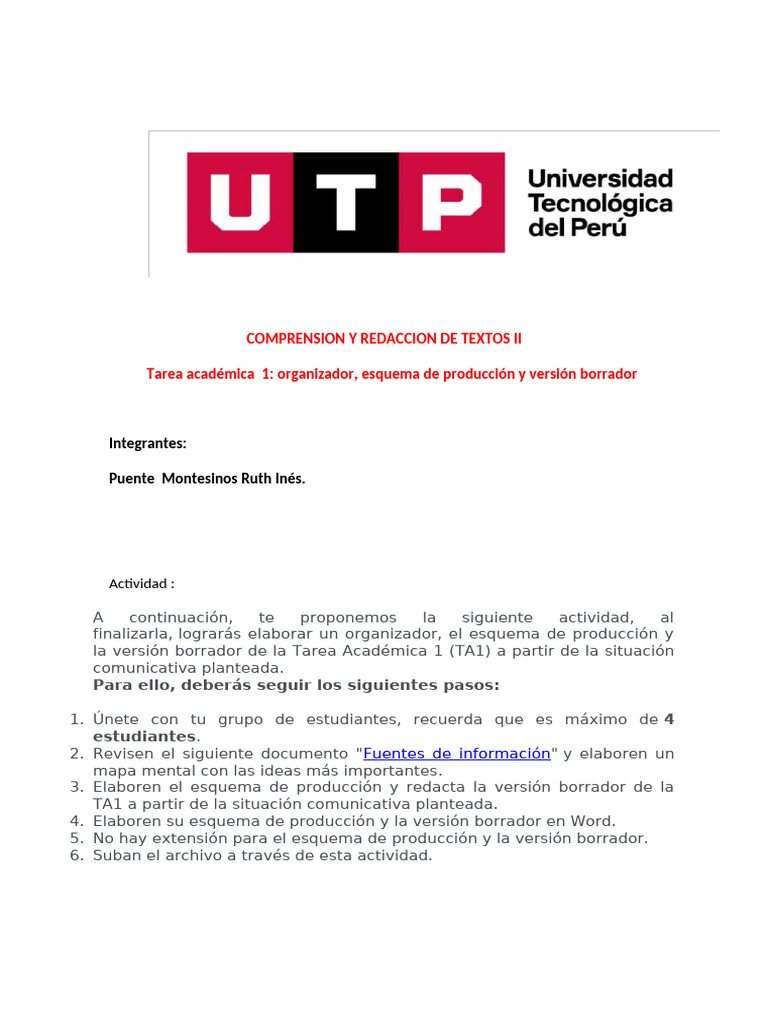 Comprension y Redaccion de Textos Semana 3 | PDF