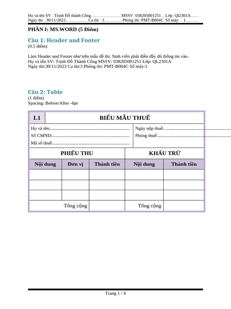TrinhDoThanhCong Module5 De01 | PDF
