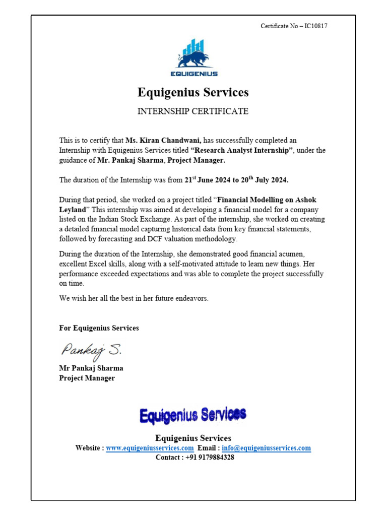 Kiran Certificate | PDF