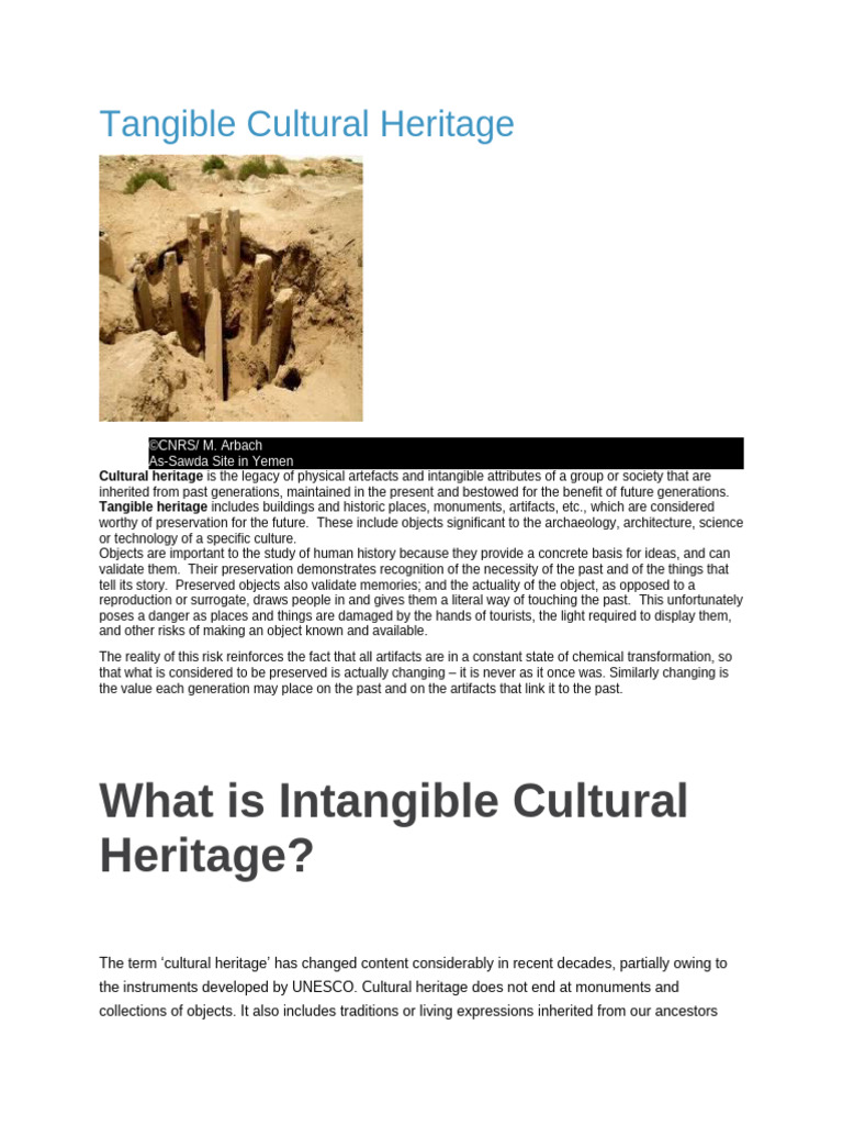 Tangible Cultural Heritage Pdf