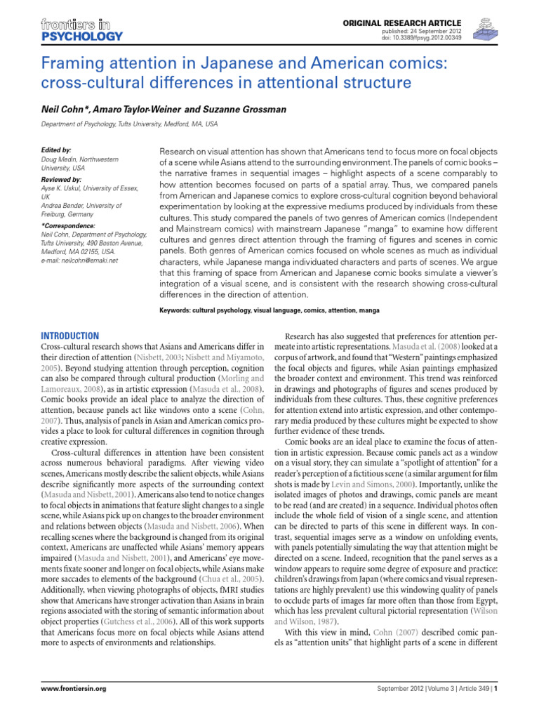 Framing in Comics | PDF