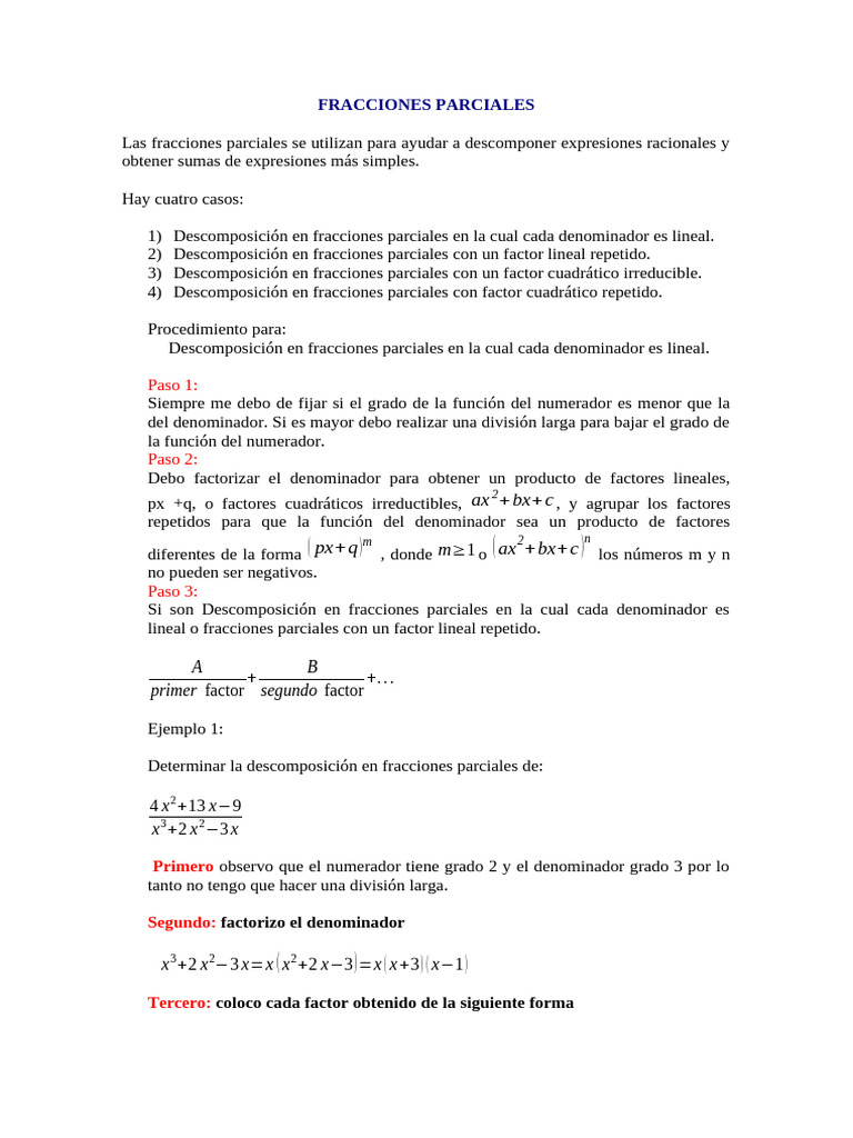 B Fracciones Parciales IControl | PDF