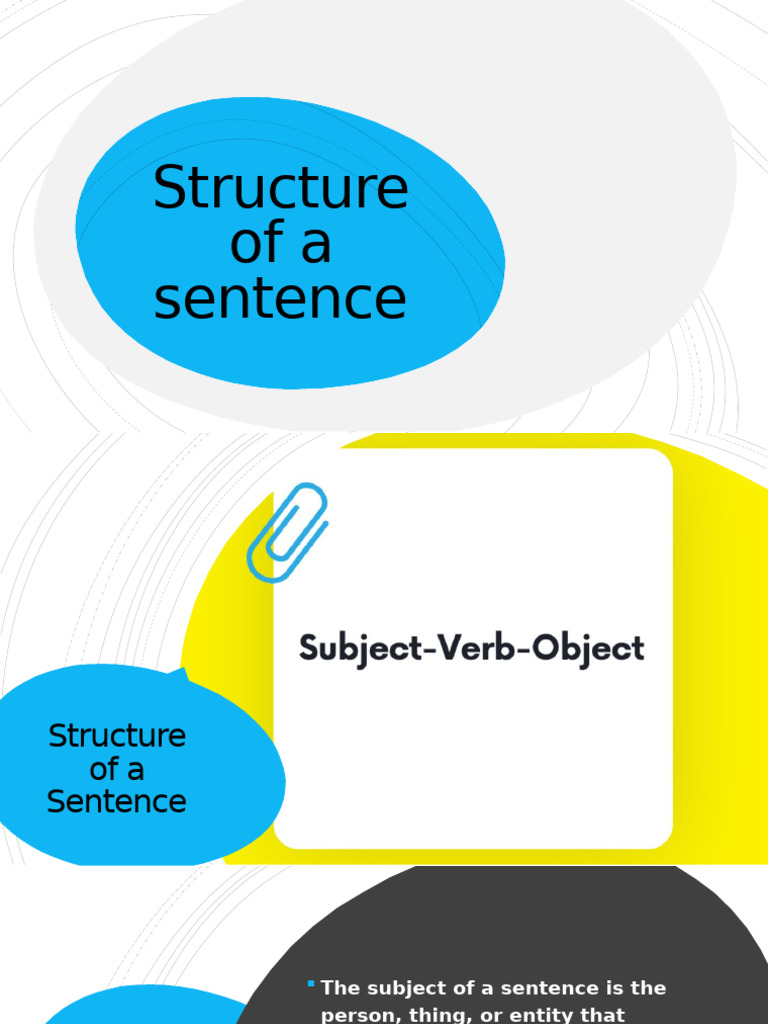 Structure of A Sentence & Present Tense | PDF