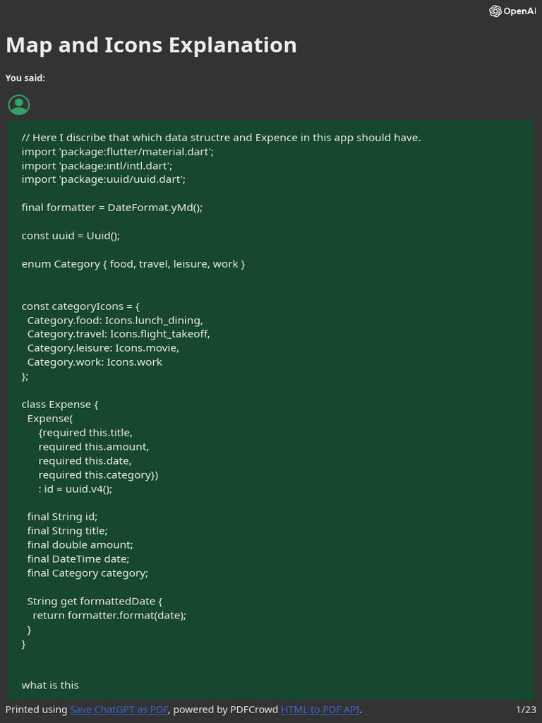 Map and Icons Explanation | PDF