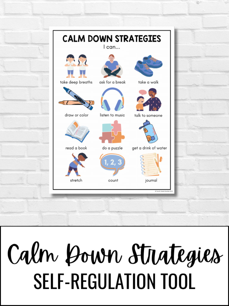 Self-Regulation Tool: Calm Down Strategies | PDF