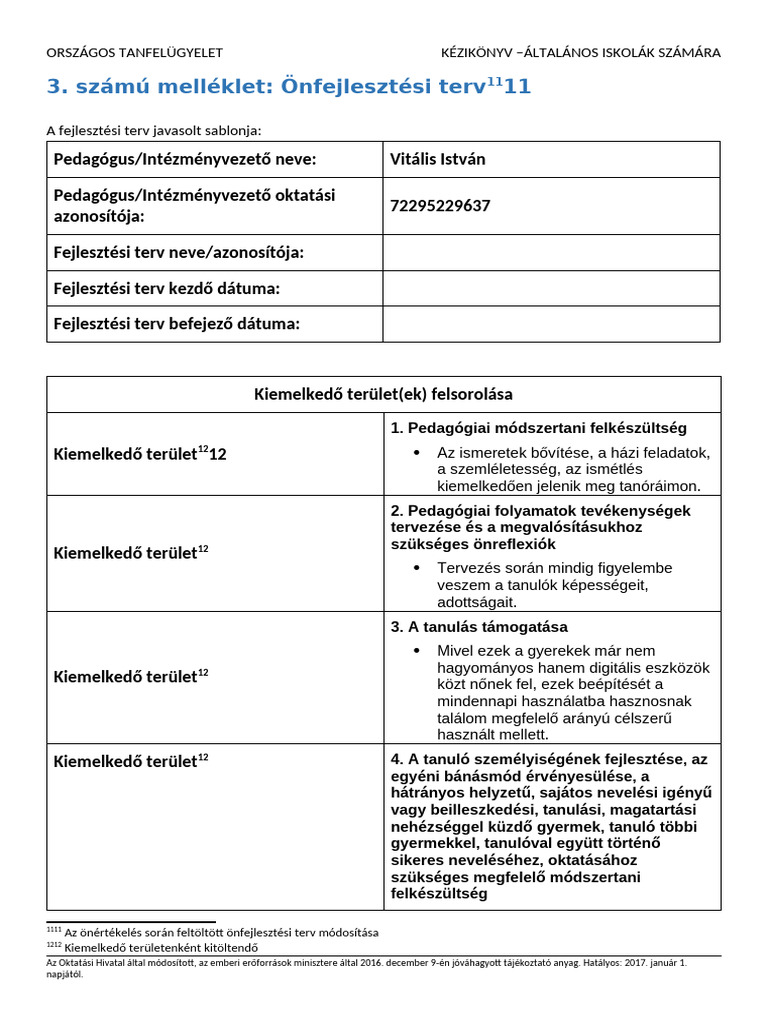 Fejlesztési Terv - Üres | PDF