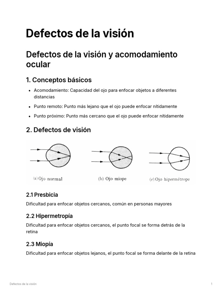 Defectos de La Visin | PDF
