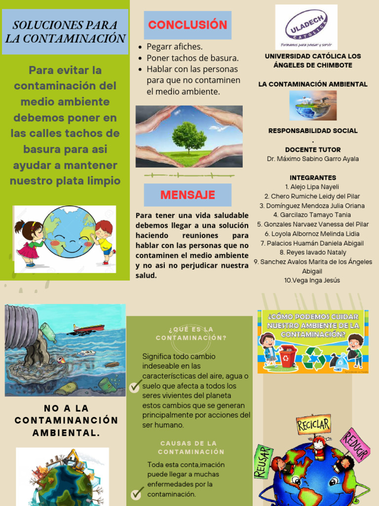 Tríptico CONTAMINACIÓN AMBIENTAL | PDF Tríptico CONTAMINACIÓN AMBIENTAL | PDF
