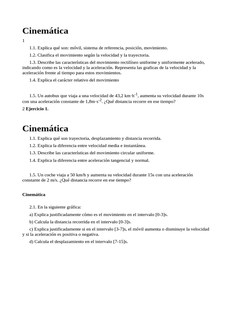Cinematica | PDF