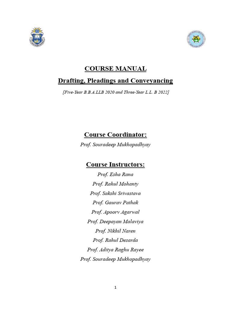 DPC - Course Manual 2024 | PDF