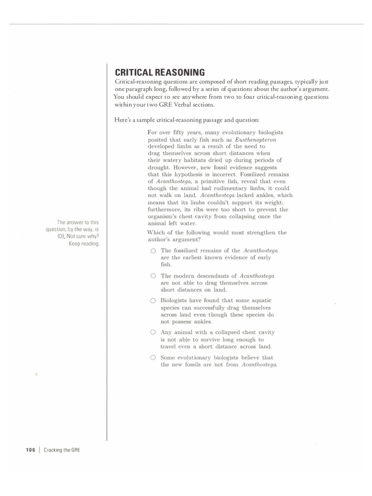Identifying Conclusion, Premise, Assumptions | PDF