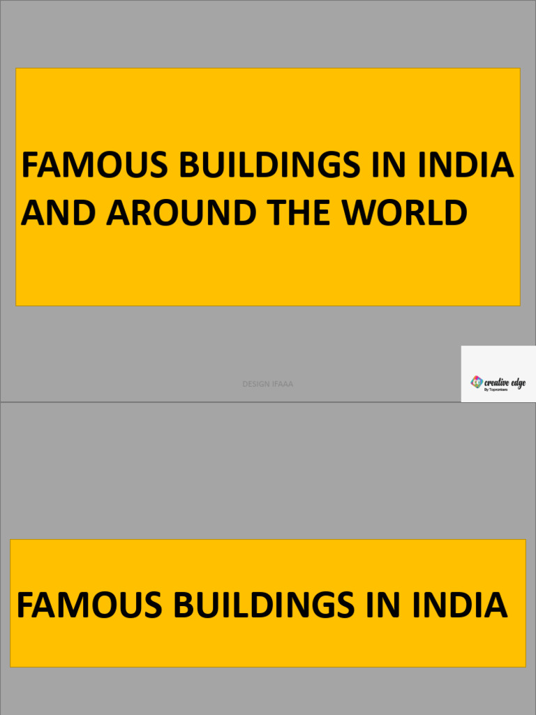 Famous Buildings India and World - pptx5527474 | PDF