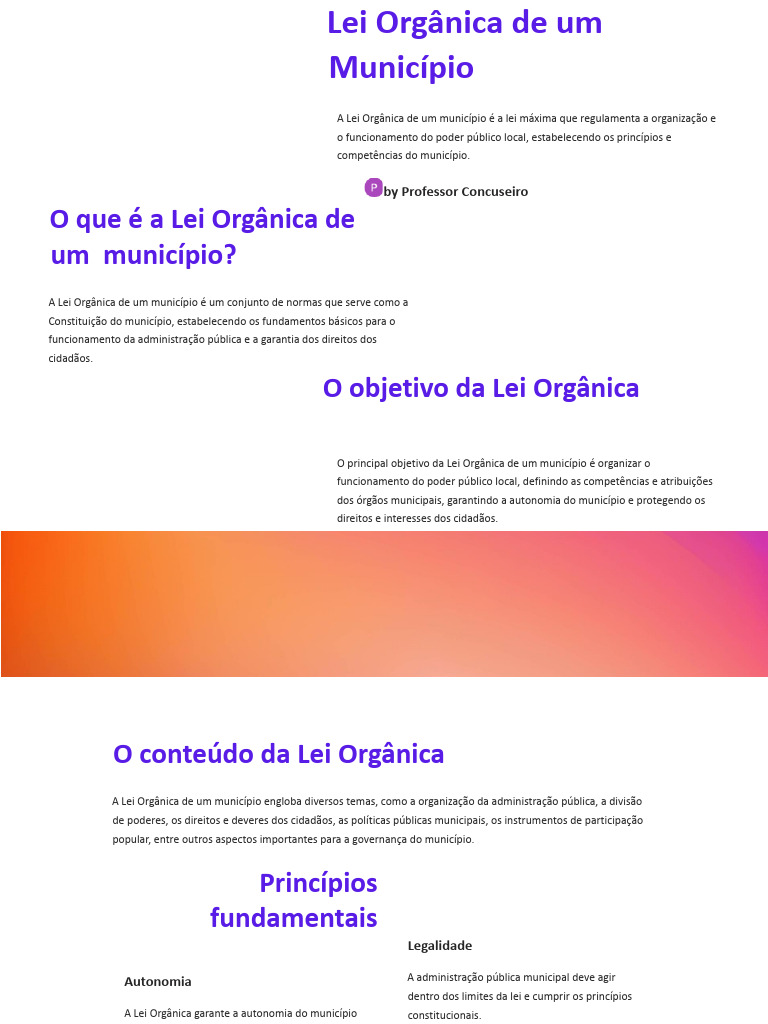 Lei Orgânica | PDF