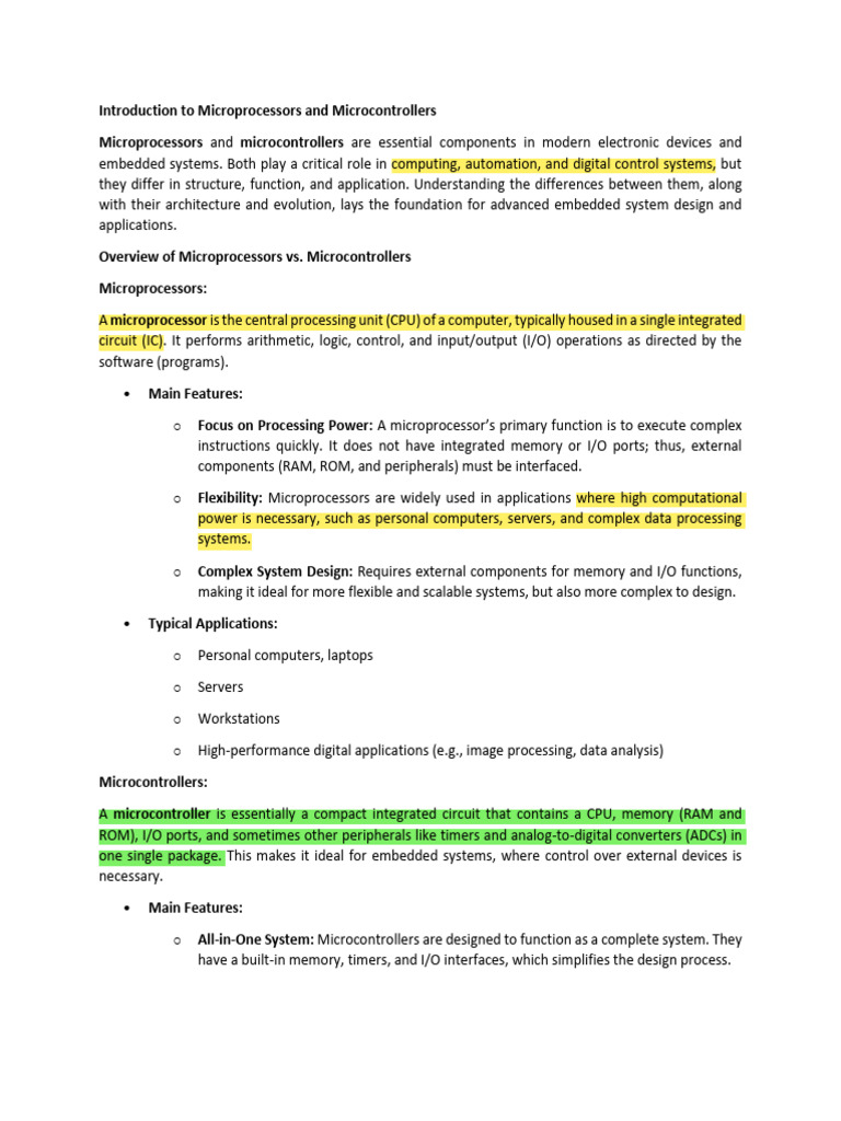 Introduction To Microprocessors and Microcontrollers | PDF