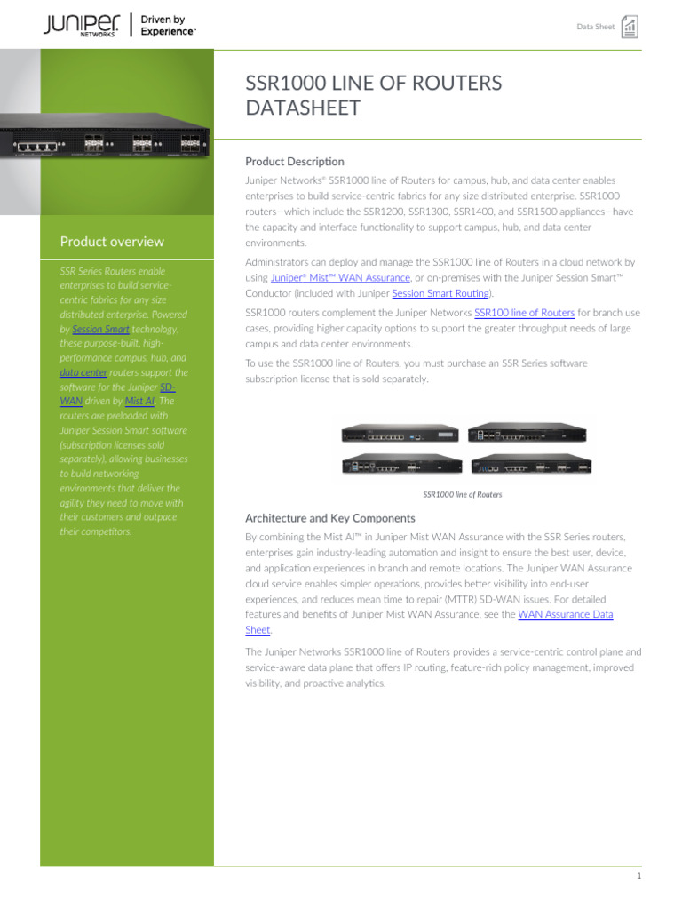 ssr1000-line-of-routers-datasheet | PDF